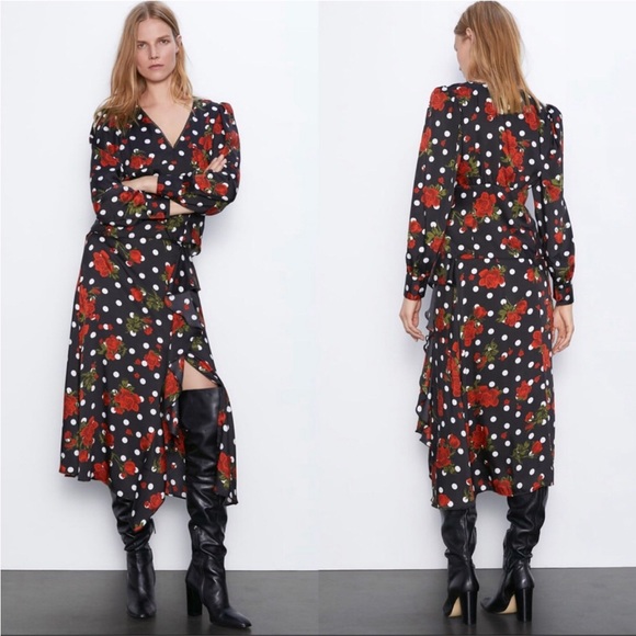 Zara | Skirts | Zara 2 Piece Set Printed Satin Top And Skirt | Poshmark